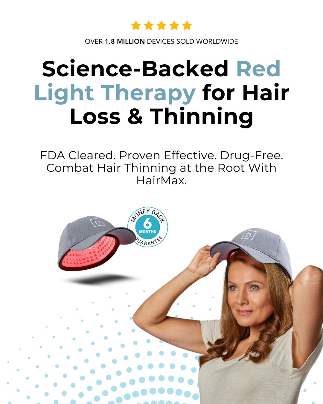 HairMax Laser Hair Growth Devices to Reverse Thinning Hair